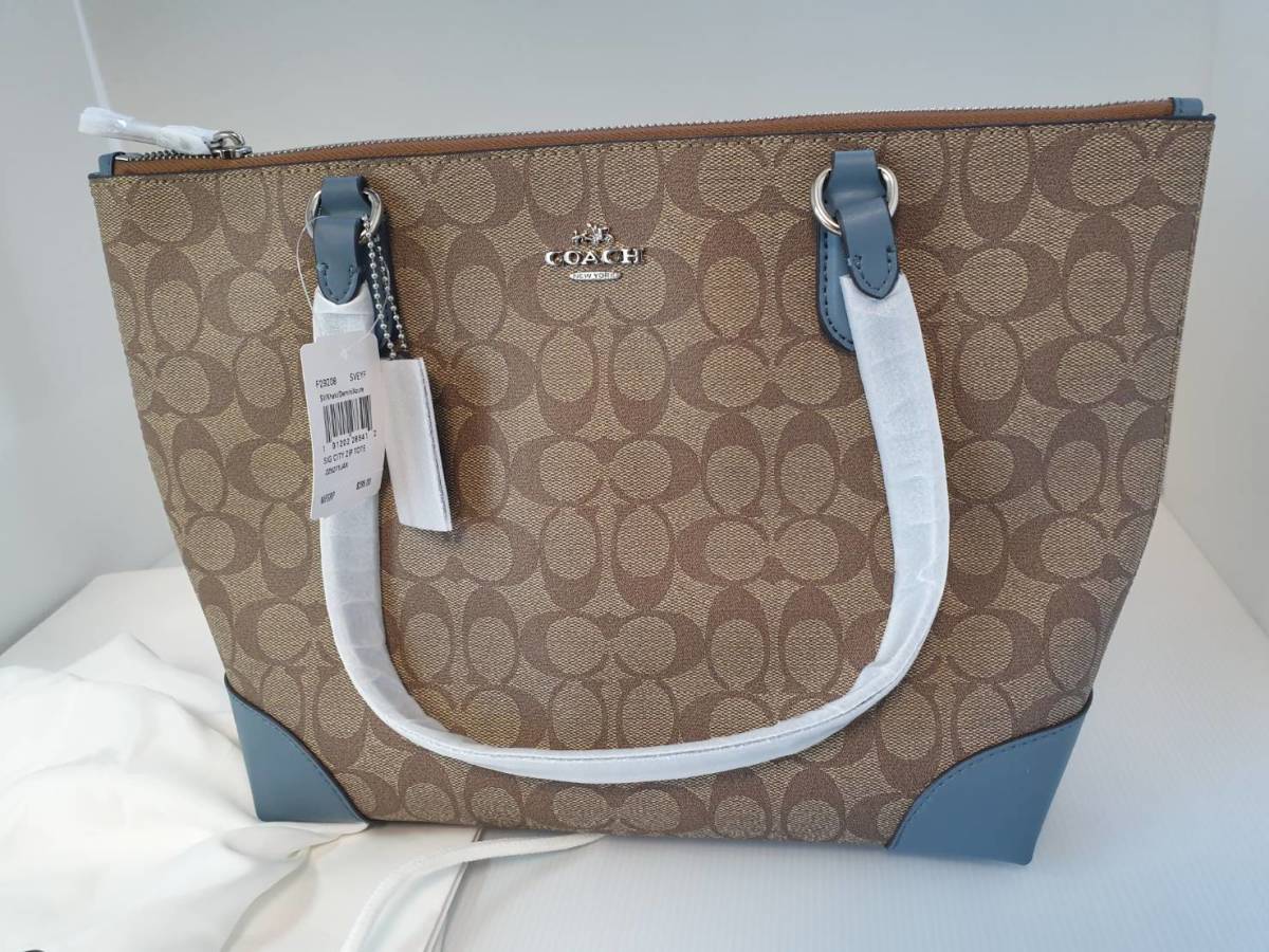 【タグ付き未使用品】COACH★コーチ シグネチャートートバッグ F29208 ショップカード、袋その他付 - 购够网